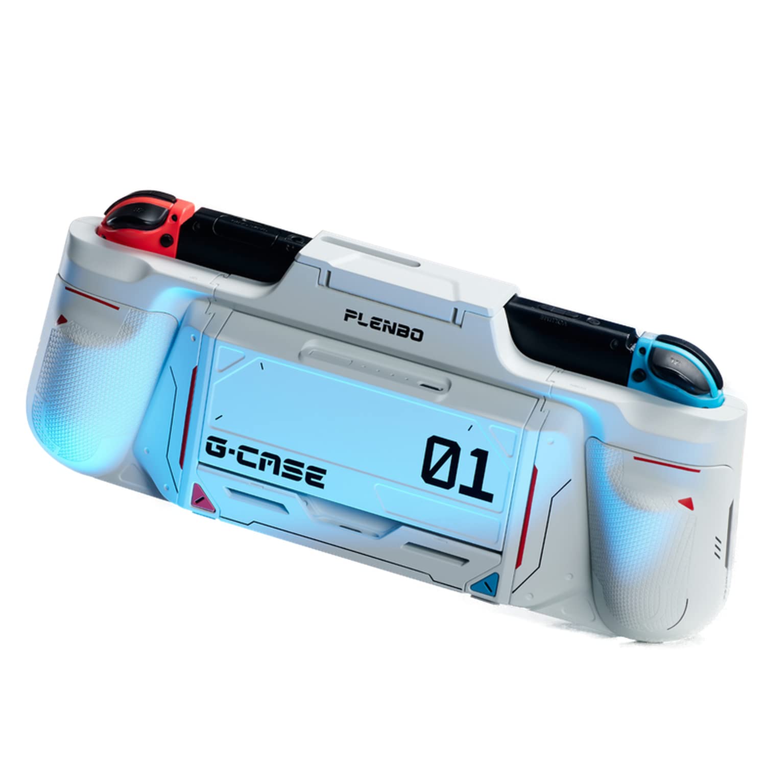 Plenbo G-case Nintendo Switch Game Case & OLED, All-in-One Wireless Gaming Controller Console with 4210mA Modular Magnetic Battery, Extra Card Slots, Detachable Grips & Joy-Con Case