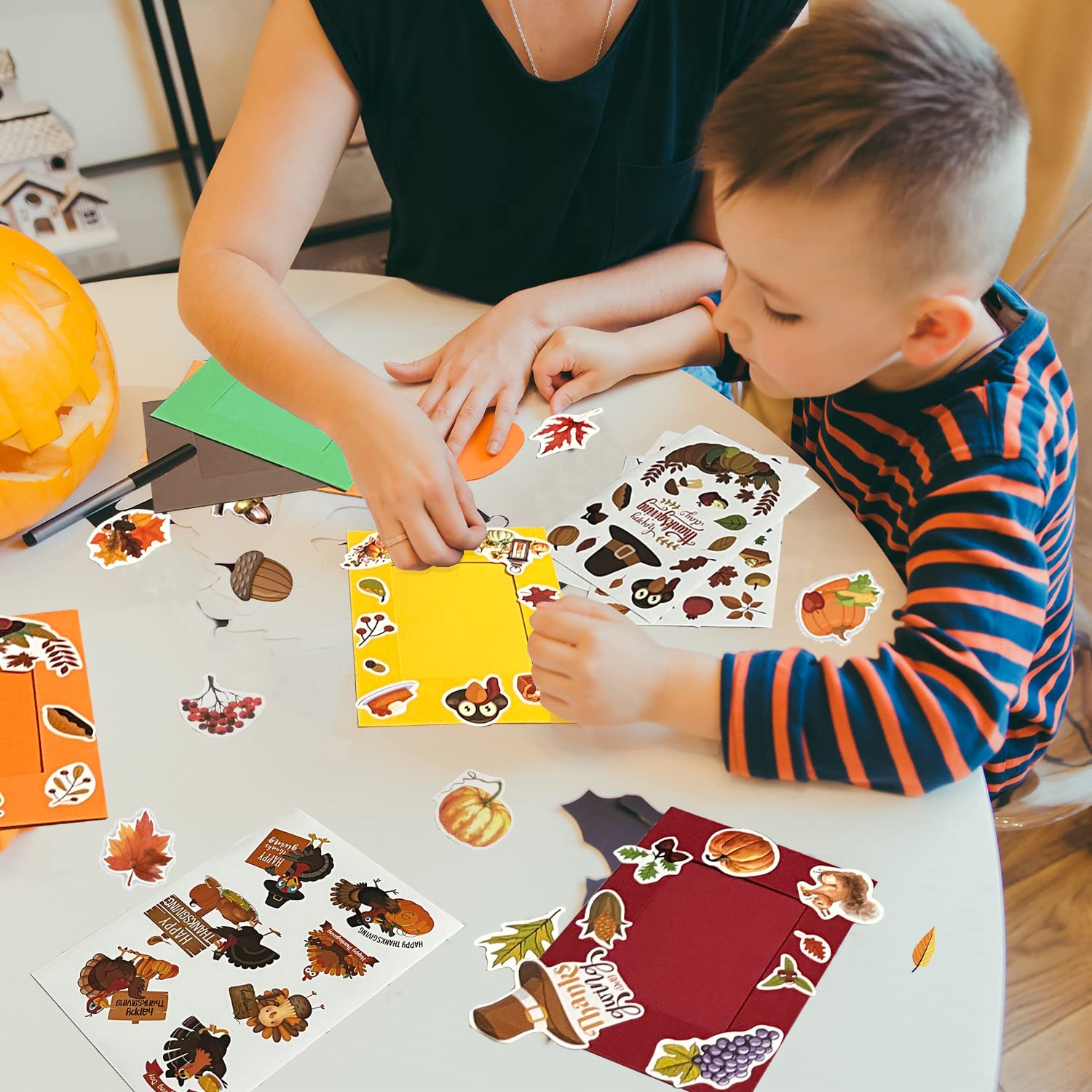 Nramoss DIY Fall Picture Craft Frame Kits for Kids 30 Packs Make Your Own Picture Frames Thanksgiving Crafts Classroom Game Fall Party Favor