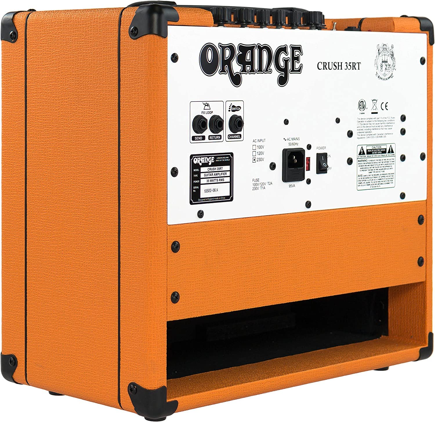 Orange Crush 35RT Guitar Combo Amplifier Bundle with Pig Hog 10ft Orange Woven Instrument Cable and Liquid Audio Polishing Cloth