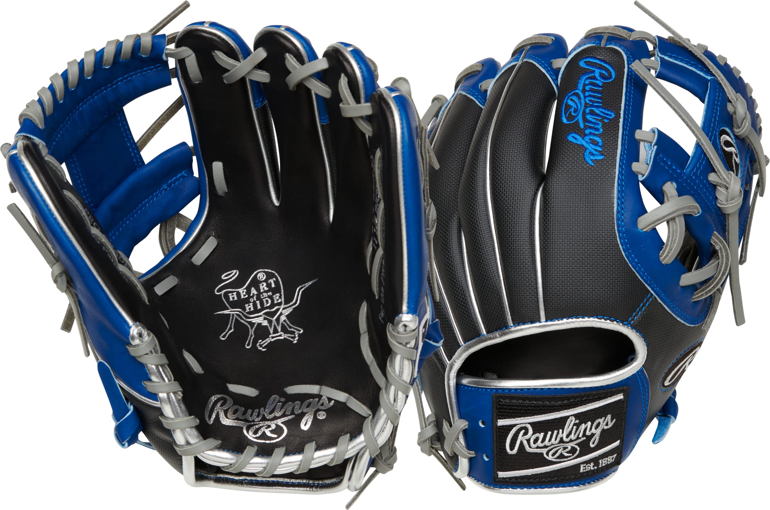 Rawlings | HEART OF THE HIDE ColorSync 7.0 Baseball Glove | Right Hand Throw | 11.5" - Pro I-Web | Camel/Columbia Blue/White