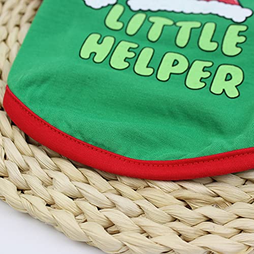 prettDliJUN Dog Christmas Printed T-Shirt, Two Legs Style Xmas Printed Small Pet Costume for 4 Seasons,XL