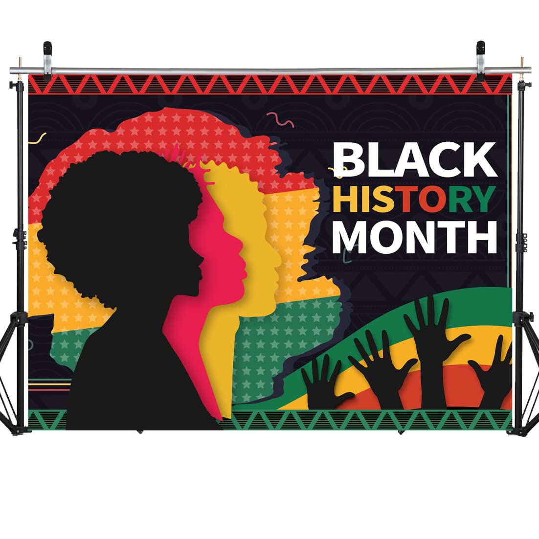SJOLOON 6x4FT Black History Month Backdrop Photo Backdrop African American Black History Month Decorations Party Supplies 12504