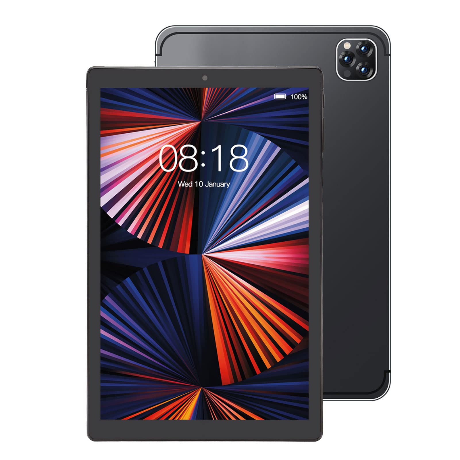 PUSOKEI 10.1in Tablet for Android 11.0,1080P IPS HD Tablet,2.4G 5G Dual Band WiFi,4GB 64GB Storage,MT6592 10 Cores CPU,Bluetooth 5.0,Front 800w Rear 1300w Calling Tablet(Black)