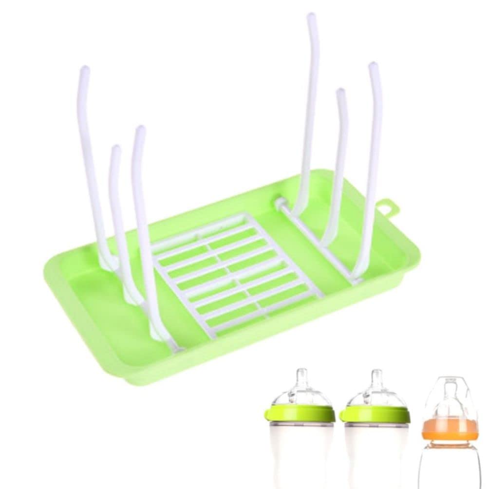 Space Saving Baby Bottle Folding Rack, Drying Rack Portable Bottle Dryer Holder for Nipples, Cups, Pump Parts and Accessories Great for Home & Travel(Blue)