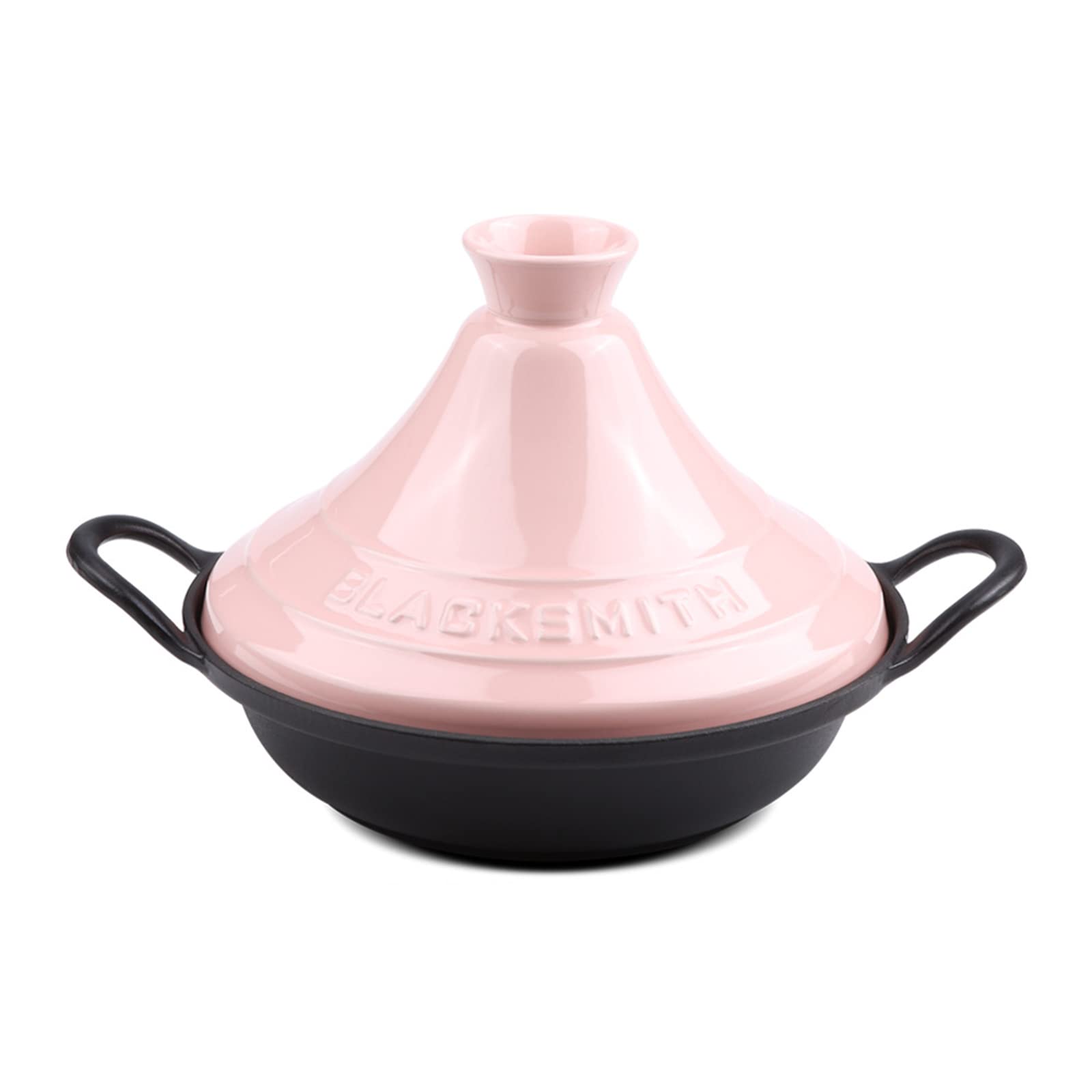 Moroccan Tagine Pot, 27cm Handmade Ceramic Tajine Pot Cookware with Lid and Dual Handle for Cooking and Stew Casserole Slow Cooker (Pink)