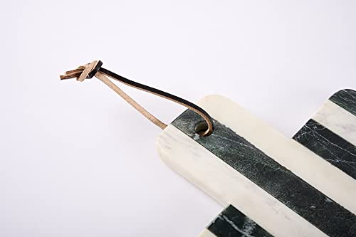 Mud Pie Striped Marble Board Sets (Paddle), board 16"" x 7"" | spreader 7"""