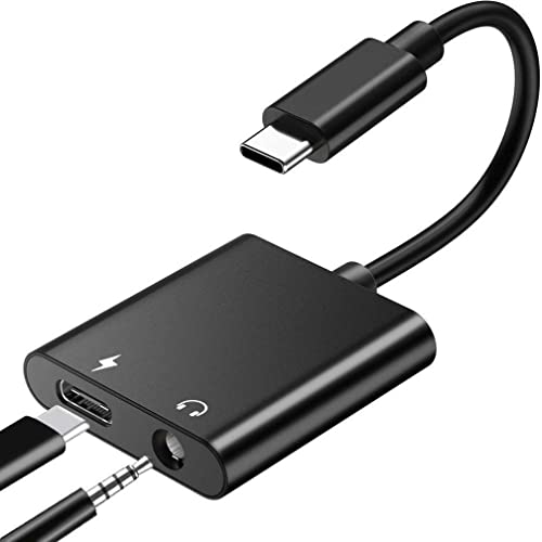 USB-C Headphone Adapter Earphone 3.5mm Jack Charger Port Splitter for Edge Plus (2022), Mic Support Hands-Free Type-C Headset Adaptor Compatible with Motorola Edge Plus (2022)