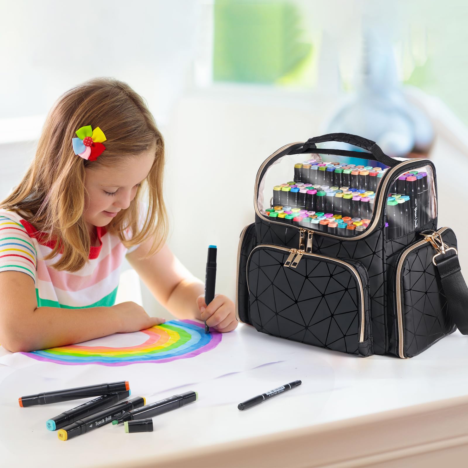 Uross Marker Organizer Case- Marker Storage Case Marker Box Case Marker Storage Marker Bag Pen Organizer Bag Case, Black