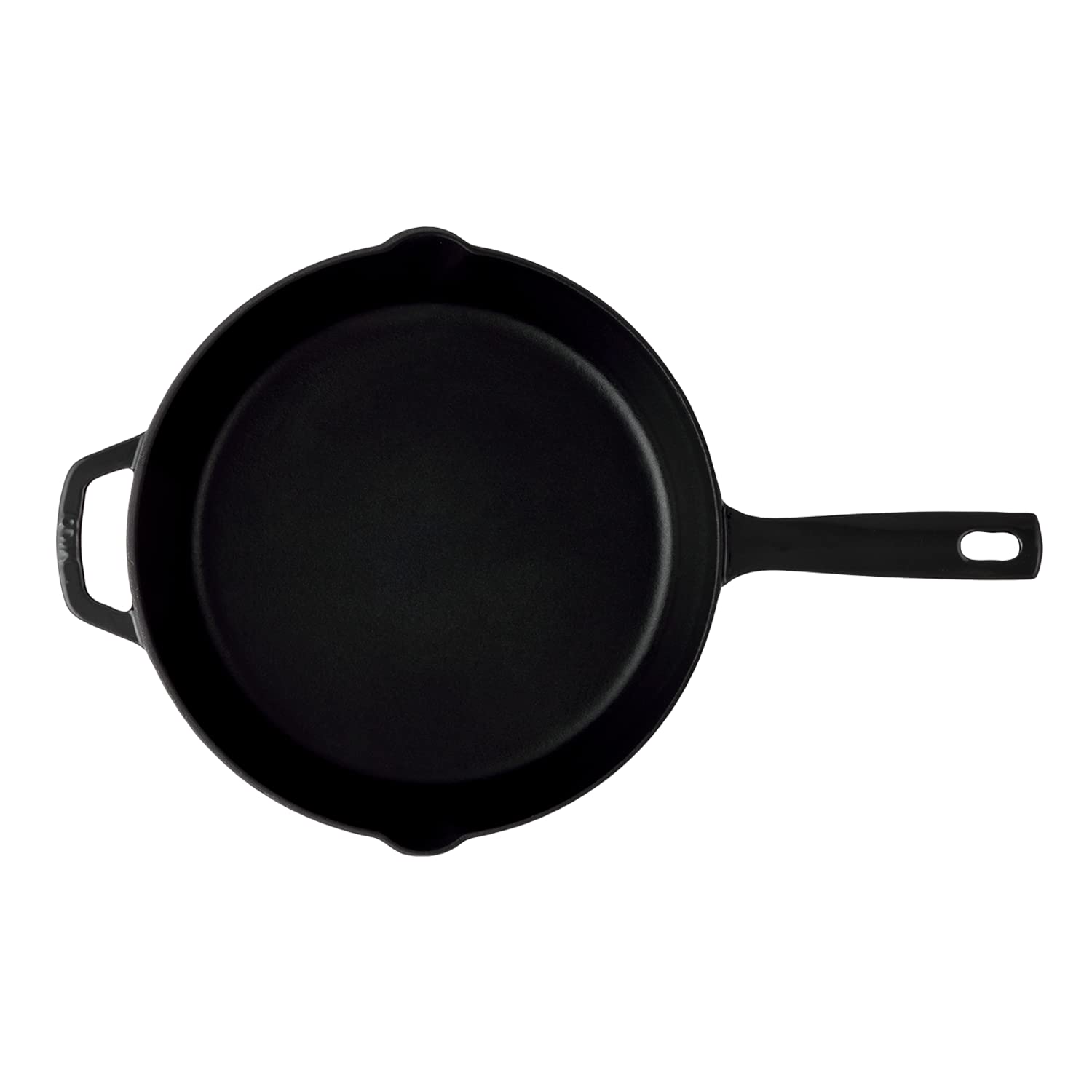 Milo by Kana 10-Inch Enameled Cast Iron Skillet | Nonstick Pre-Seasoned Cast Iron Grill Pan | Oven Proof and Dishwasher Safe | Cast Iron Cookware (Gloss Black)