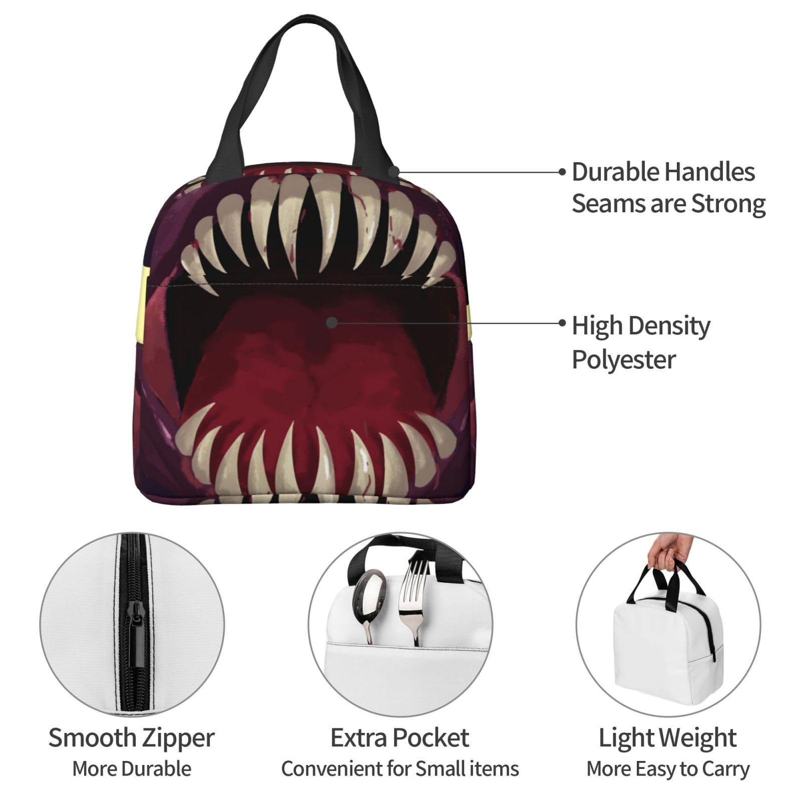 Lunch Bag Womens Insulated Rice Bag Anime Reusable Insulation Refrigerated Large Capacity Portable Tote Bag Ladies