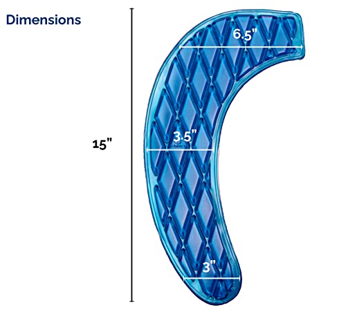 Morvat Washable Gel Toilet Seat Cover, Padded Riser Cushion for Toilets & Commode Chair, Maximum Pain Relief Comfort & Support, Adhesive Raised Donut Pad for Elderly & Handicapped, Blue