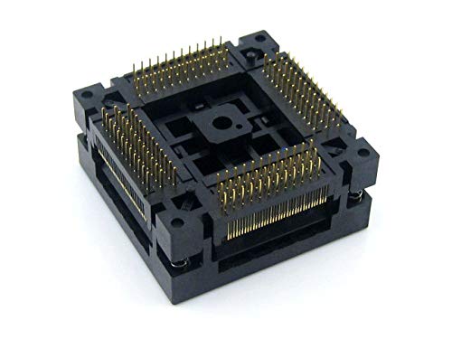 QFP144 Coverless Programming Adapter Socket/Burning Socket/IC Test Socket IC201-1444-026, 144-Pin, 0.5mm Pitch, IC Test Burn-in Socket, Applied to QFP144, TQFP144, FQFP144, PQFP144 Packages.