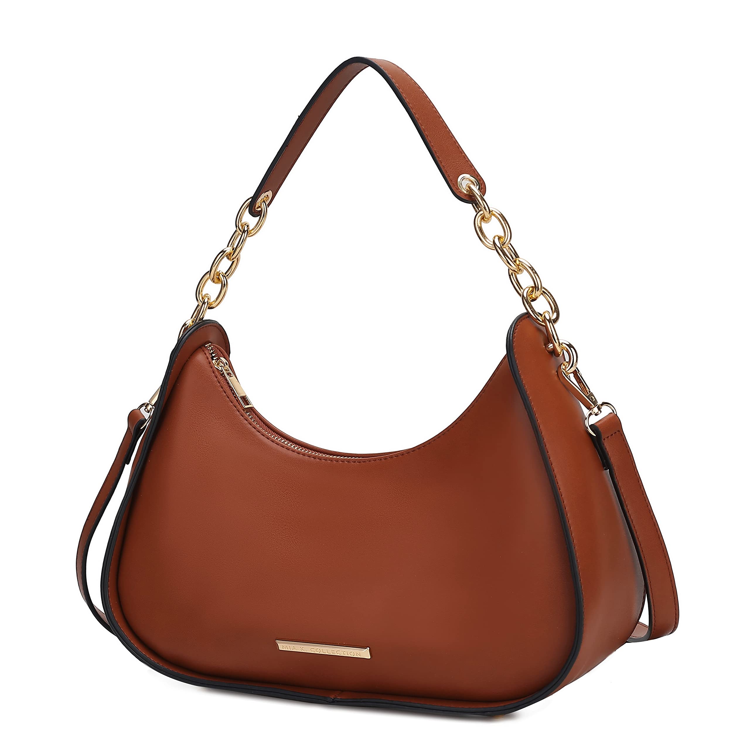 MKF Collection Shoulder Bag for Women, Vegan Leather Hobo Crossover Fashion Handbag Purse