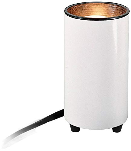Pro Track Can Mini Small Uplighting Indoor Accent Spot-Light Plug-in Floor Plant Home Decorative Art Desk Picture Table Living Room Interior Corner Bar Photo White Finish 6 1/2" High