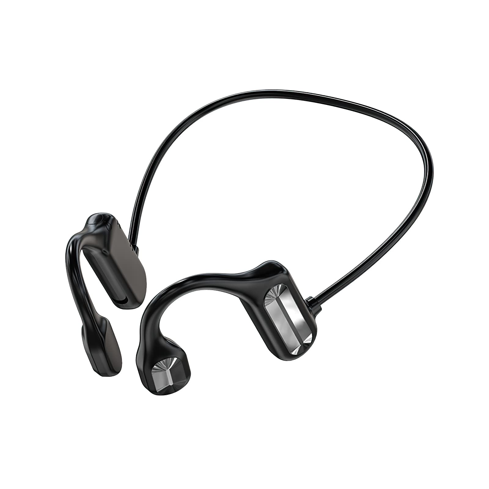 Premium Bone Conduction Open-Ear Bluetooth Bone Conduction Headphones - Sweat Resistant Earphones for Workouts and Running with Deep Base - Built-in Mic(Black-02)