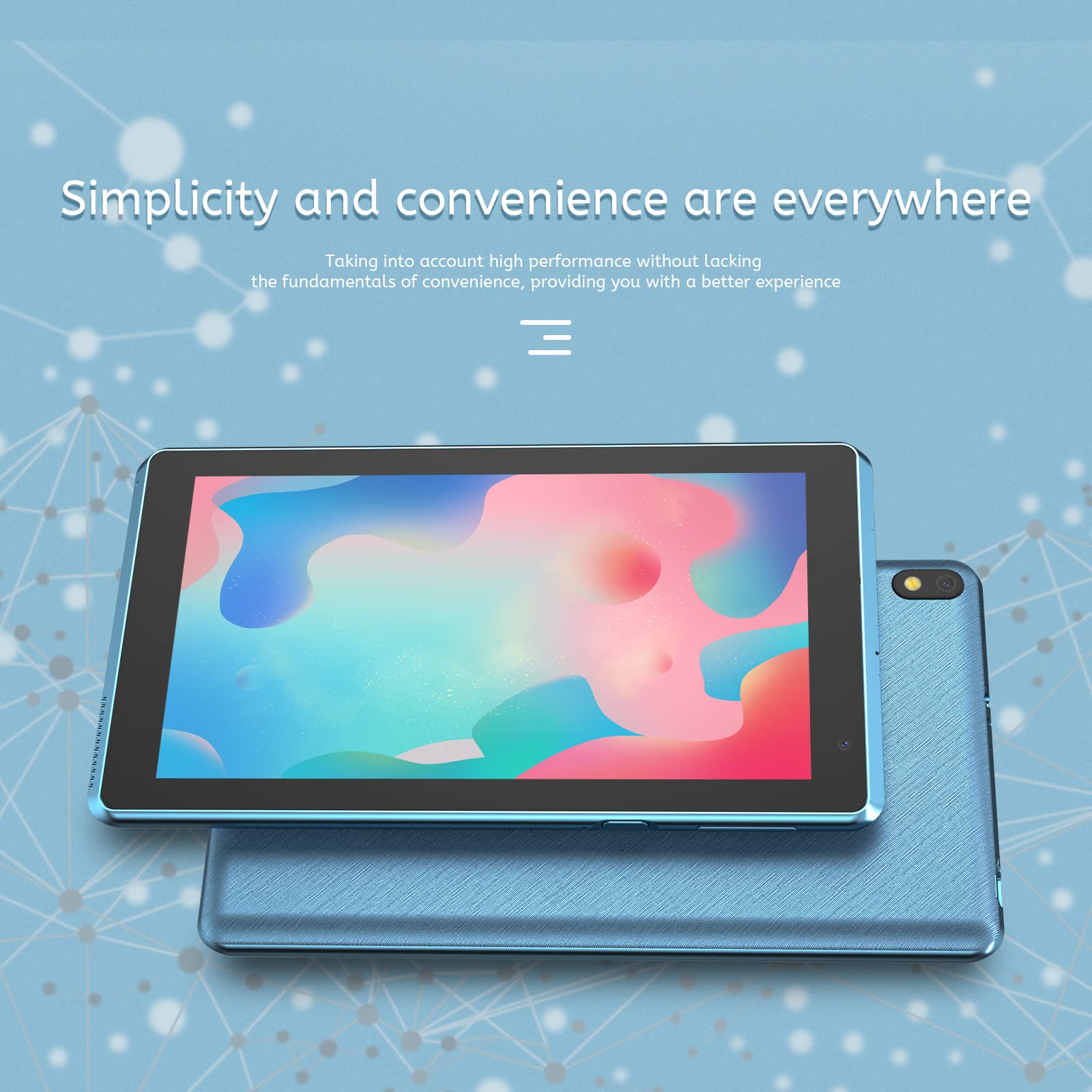 NOVOJOY Tablets 7 inch Tablet, 7β Display, 64 GB ROM, 2GB RAM Quad-Core Processor Android 11 WiFi Tablets Blue.