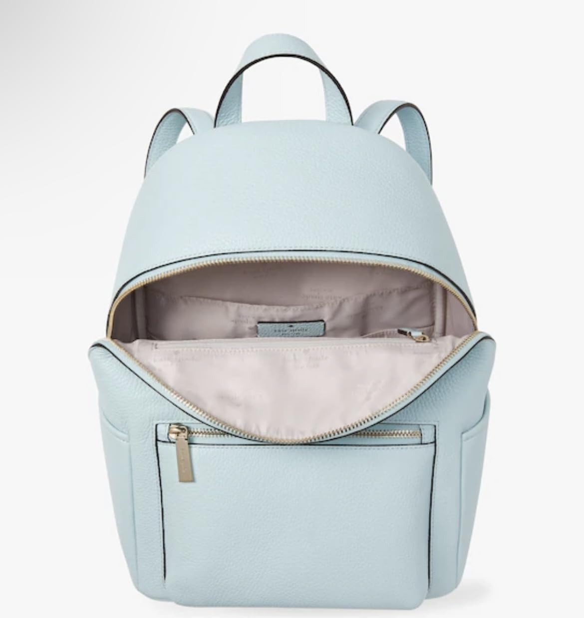 Kate Spade New York Leila Dome Backpack Pebbled Leather Medium (Dewy Blue)