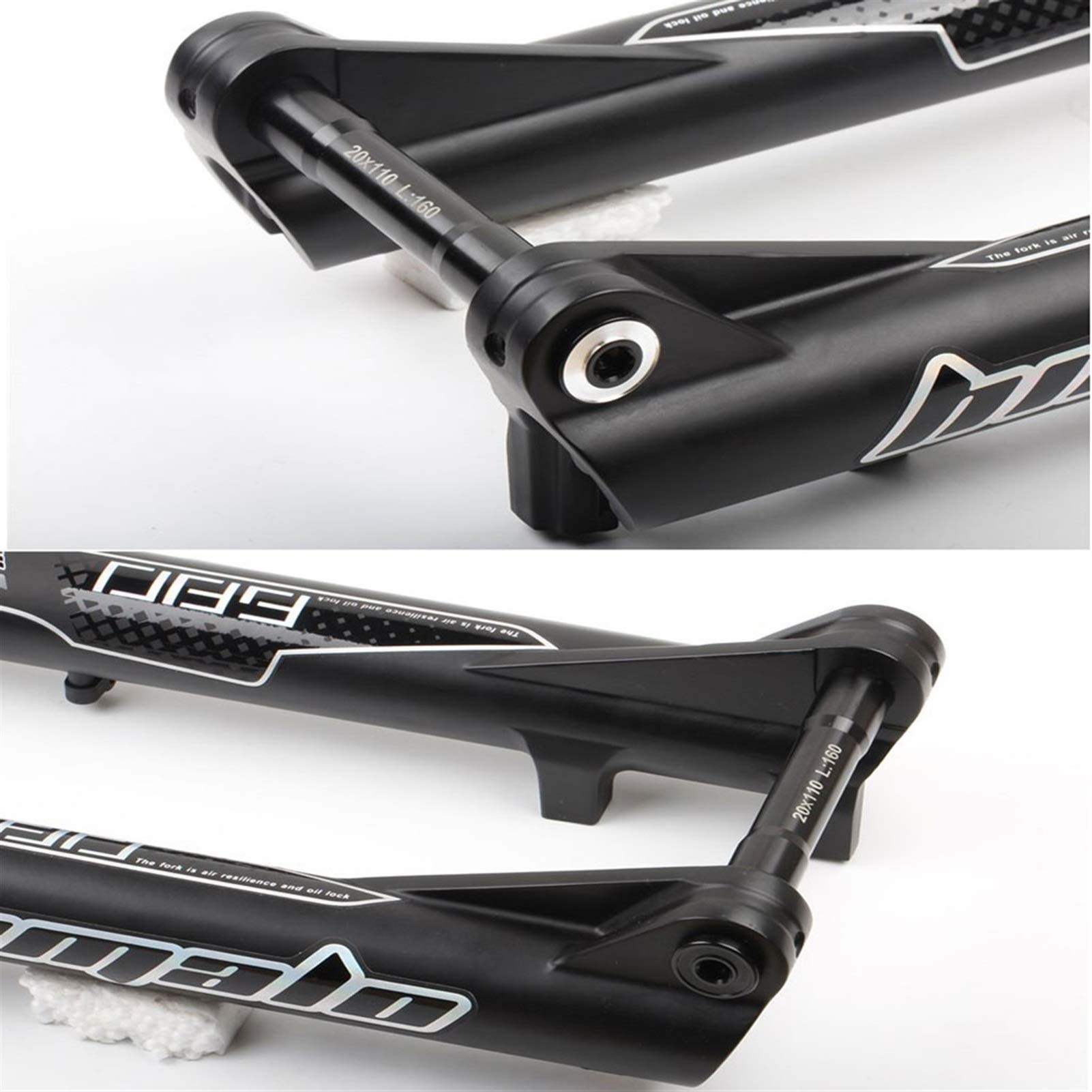 NEYLLO Bike Fork 27.5/29in Mountain Bike Fork,Downhill Fork Soft Tail Suspension Air Pressure Front Fork Apply Tire 3.0inch (Size : 27.5in)