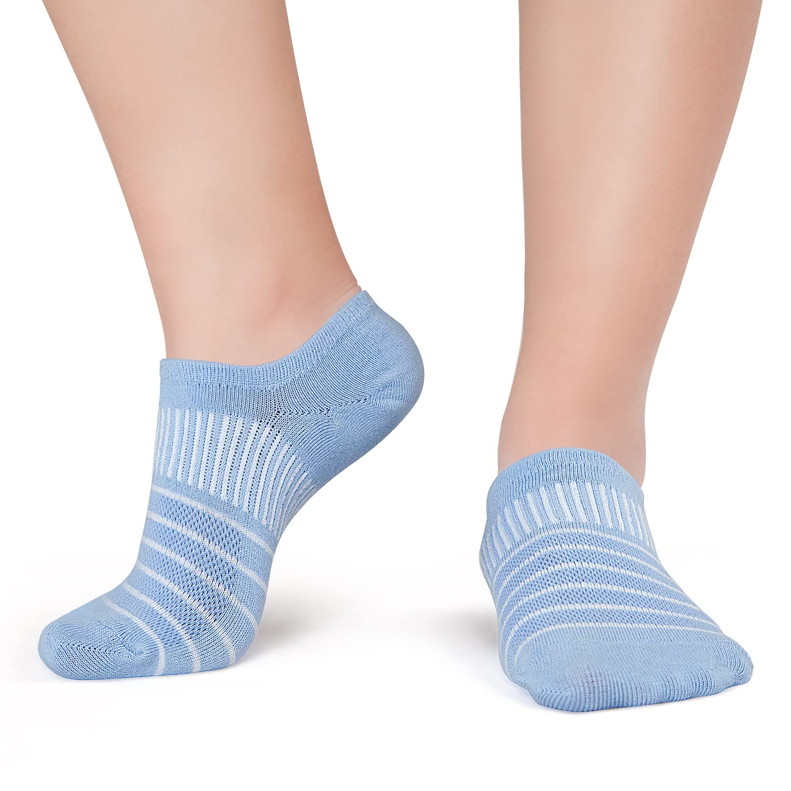 NUHEEL Womens Low Cut Ankle Socks Athletic Ankle No Show Socks Anti-slid Cushioned Running Cotton Mix-colors 6 Pairs