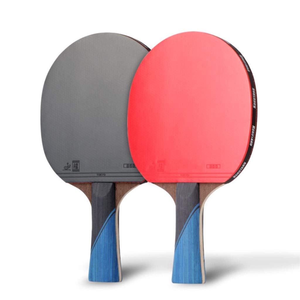 KATUEF Table Tennis Racket,Bats-Ping Pong Racket Set-2 Rackets and Suitcase-ITTF Approved 5 Star Rubber Racket, Long Handle/Short Handle, Office-Home-Indoor or Outdoor Game Entertainment