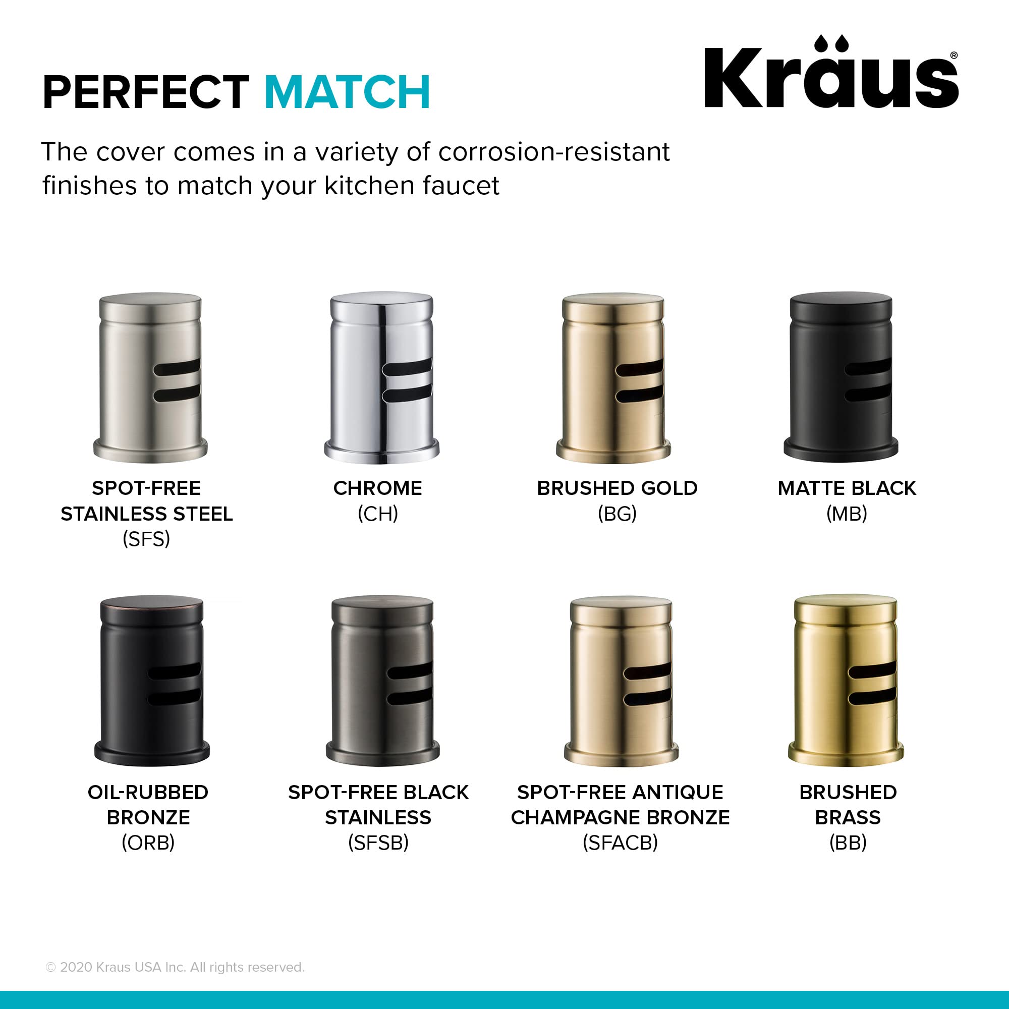 KRAUS Dishwasher Air Gap in Spot Free All-Brite⢠Stainless Steel, KAG-1SFS