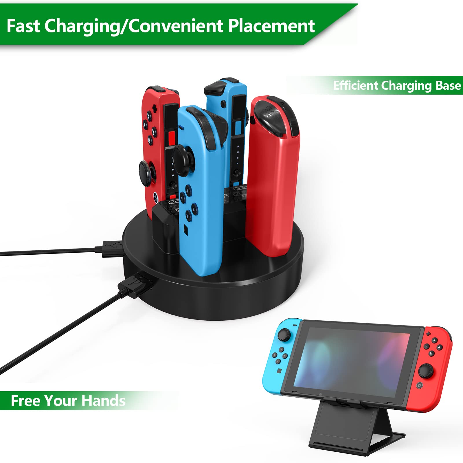 Mooroer Switch Accessories Bundle Compatible with Nintendo Switch, 27 in 1 Gift Kit with Carrying Case, Dockable Protective Case Cover, Screen Protector, Joycon Grip, Steering Wheel & More (Black)