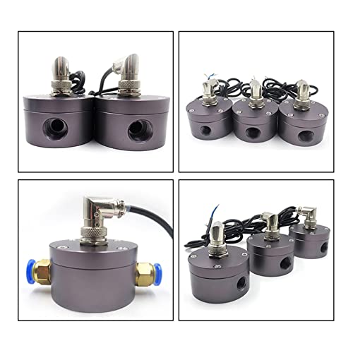 ROFEI 1/4" 3/8" 1/2" Oval Gear Flowmeter Aluminum Alloy 1.75Mpa Oil Flow Sensor Sensor Suitable for Gas Stations DC5~18V (Size : 1/4")