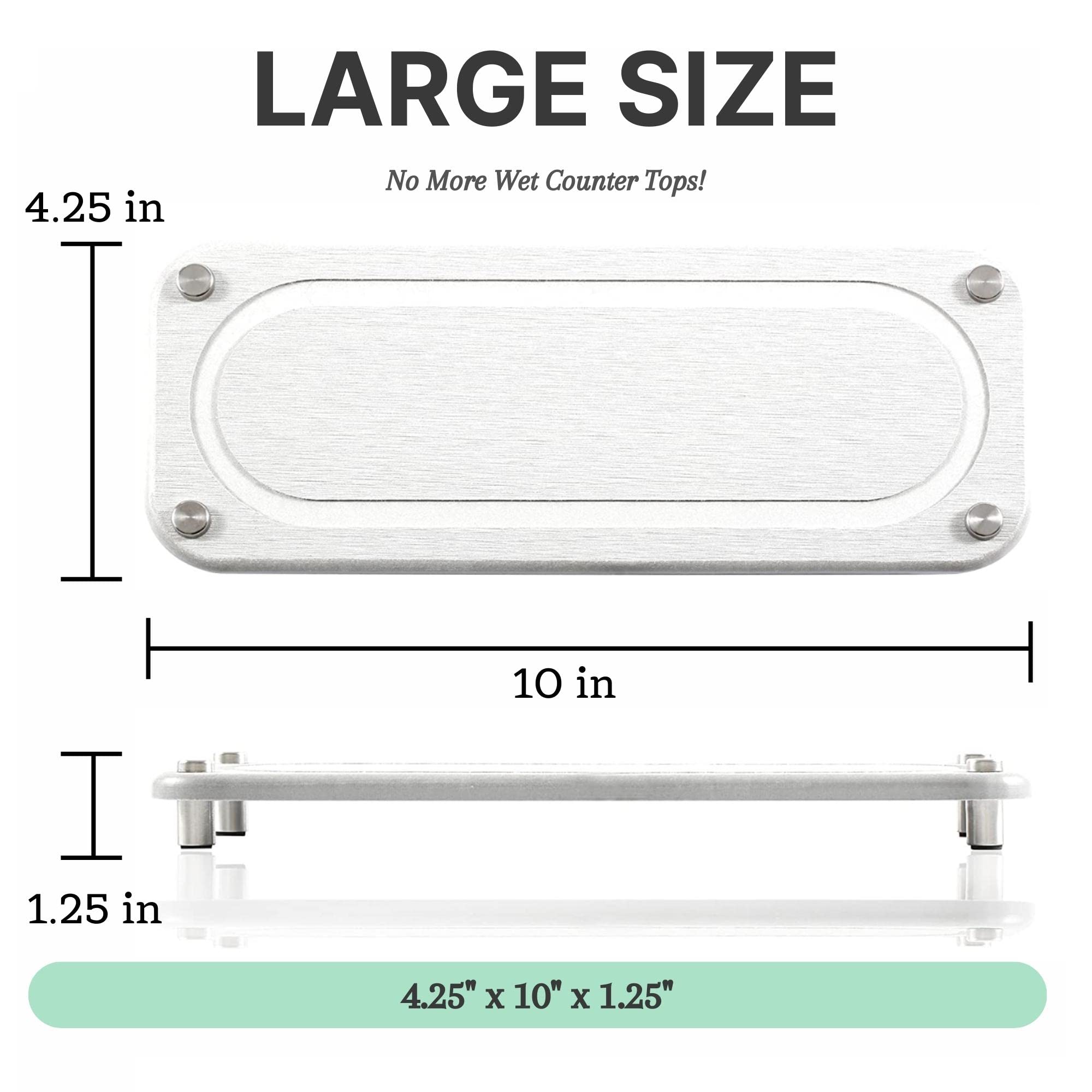 Kitchen Kraft™ Instant Dry Sink Organizer - Fast Drying Stone Sink Caddy - Fast Drying Stone Sink Tray - Drying Stone for Kitchen Counter (White)