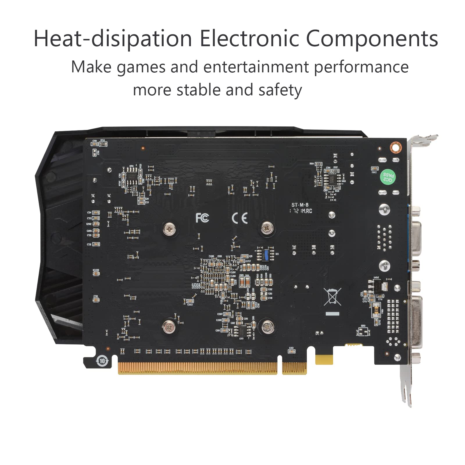 QTHREE Radeon HD 7670 Graphics Card,2GB,128 Bit,DDR3,HDMI,VGA,DVI,650MHz Core Frequency Video Card for PC,Computer GPU,PCI Express X16,DirectX 11,Plug & Play