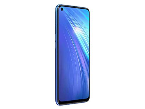 Realme 6 (64GB, 4GB) 6.5" 90Hz Display, 30W Fast Charge, MediaTek Helio G90T, GSM Unlocked Global 4G LTE (T-Mobile, AT&T, Metro) International Model - RMX2001 (64GB SD Bundle, Comet Blue)