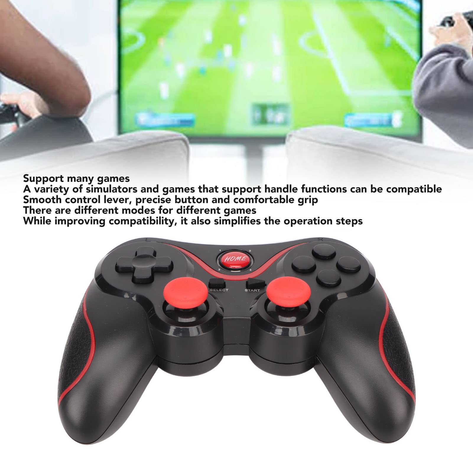 Phone Gamepad, Wireless Game Controller Precise Button Bluetooth Connection for Computer