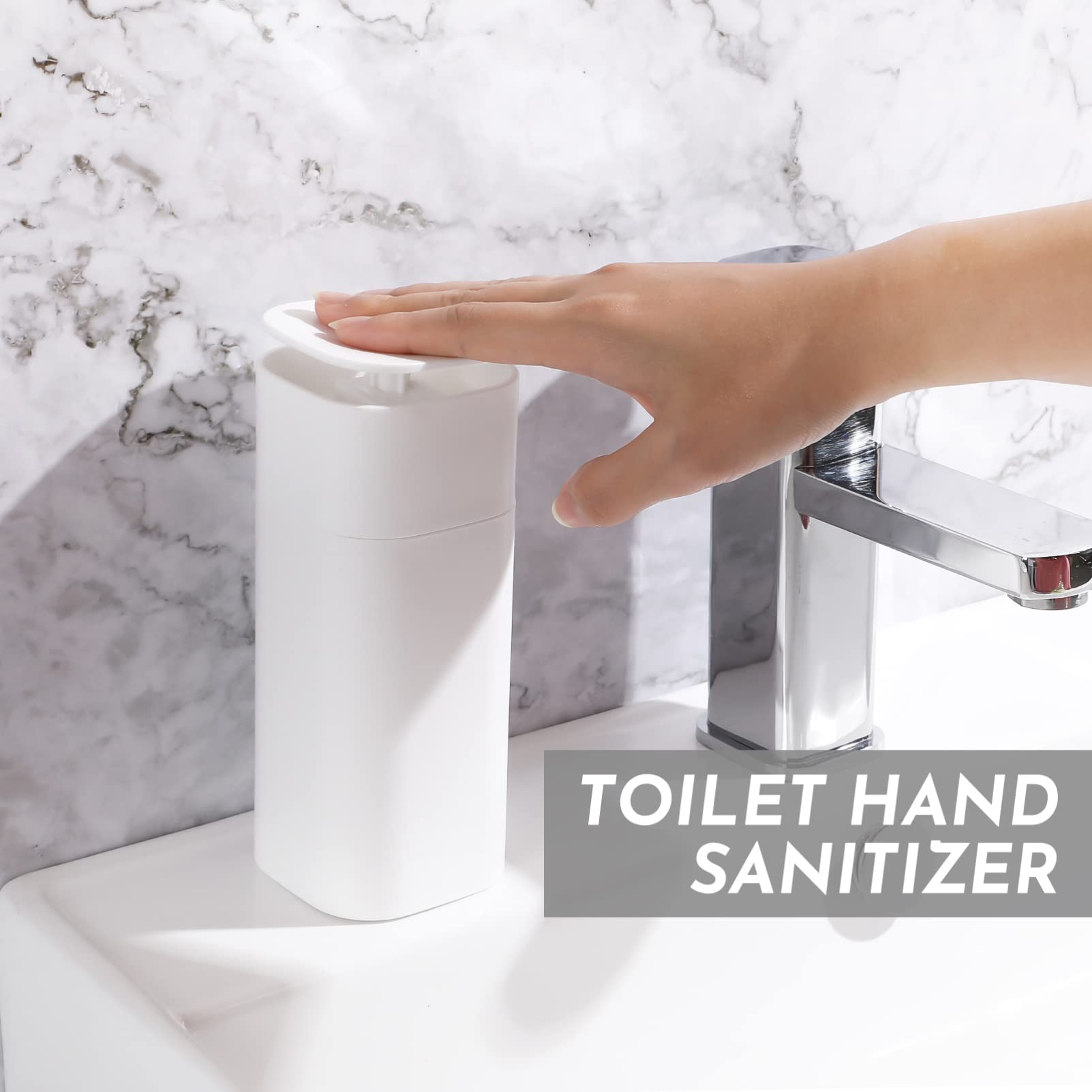 Push Down Liquid Dispenser White Empty Pumping Bottle Travel Cosmetics Dispenser Pump Dispenser Bottle for Body Wash and Makeup Remover