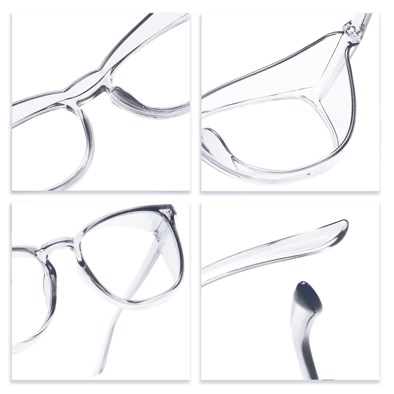REAVEE Safety Glasses Anti Fog Nurse Goggles Blue Light Blocking Fashionable for Women Men Anti Scratch Eye Protection,Clear