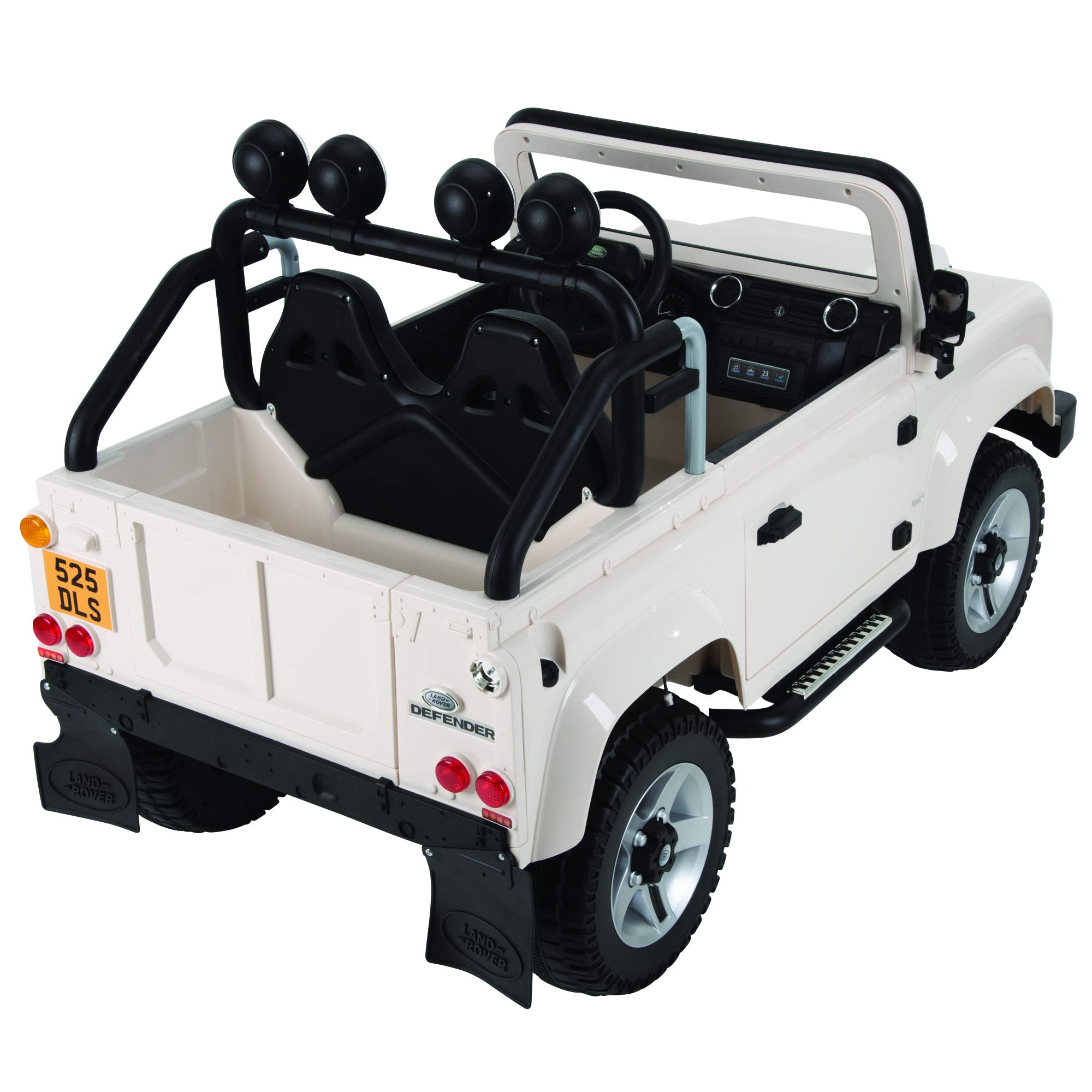 Huffy Kid Electric Ride On 12V Land Rover SUV White, Two Seater, Crisp White (17489P)