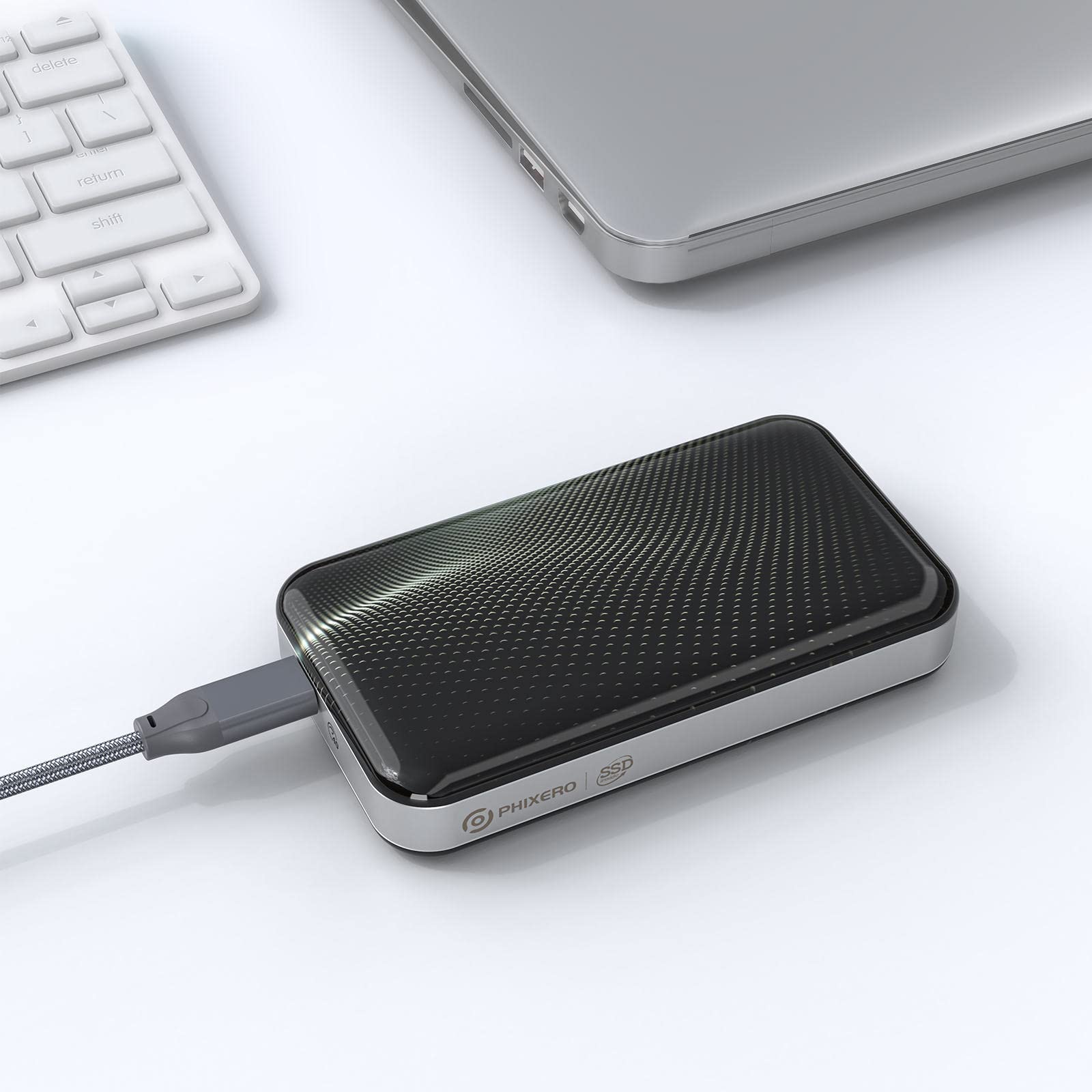 PHIXERO 2TB Portable SSD, 40Gbps Thunderbolt 4/3 USB4.0 up to 3150MB/s External Solid State Drive, High Speed Hard Drive for Photographers and Gaming Compatible with PC, Laptop, Mac and PS4/Xbox