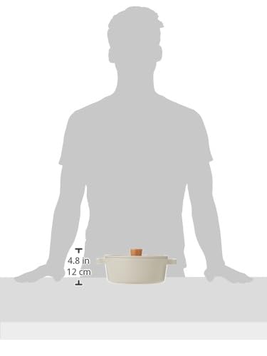 NEOFLAM FIKA Stock Pot for Stovetops and Induction | Wood Handle and Glass Lid | Made in Korea (8.5" / 2.7 qt)