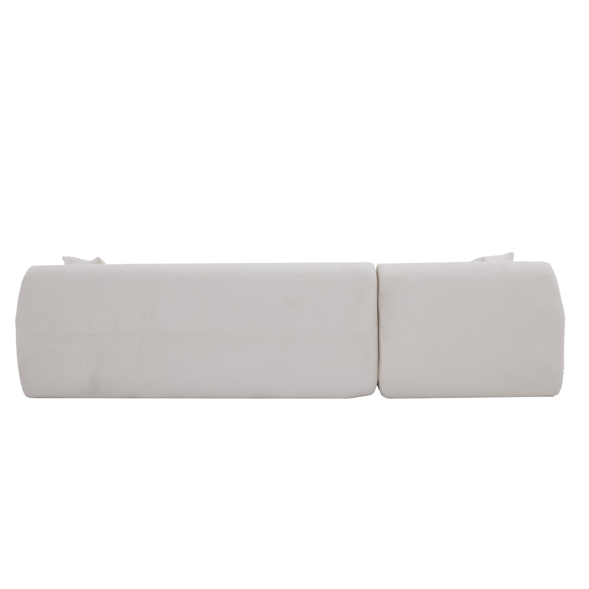 Yoglad Minimalist Style Modern L Shape Sectional Sofa Set, 3 Seat Upholstered Cloud Couch with Chaise Lounge - for Living Room,Bedroom,Apartment(Chenille Cream)