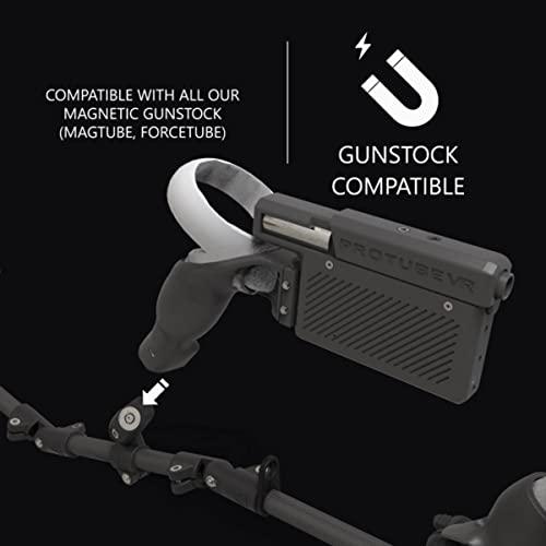 PROTUBEVR Provolver Haptic VR pistol for FPS Games - feel the game with spring recoil and realistic weight. (Right, HTC Focus 3)