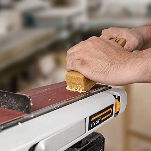 POWERTEC 71424 Abrasive Cleaning Stick for Sanding Belts & Discs | Natural Rubber Eraser - Woodworking Shop Tools for Sanding Perfection