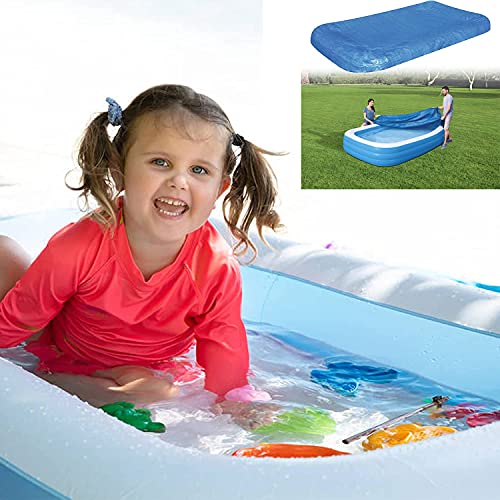 Rectangular Pool Cover, Fits 120 in x 72 in Inflatable Rectangle Swimming Pool Cover, Inflatable Pool Cover, Dustproof Square for Garden Outdoor Paddling Family Pools Protector (Only Cover)