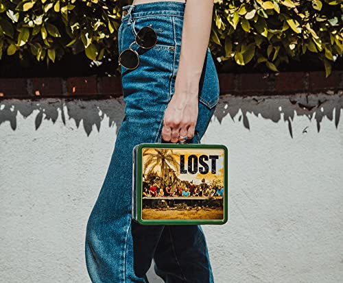 LOST Cast Metal Tin Lunch Box Tote | 8 x 7 x 4 Inches