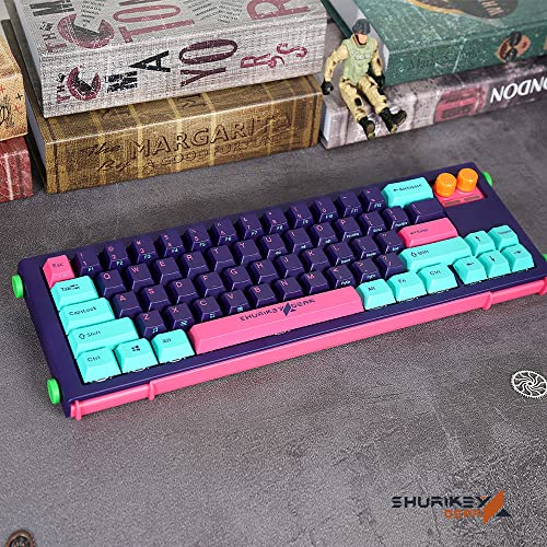Shurikey Hanzo 65% Wireless Mechanica Keyboard, Wired Gaming Keyboard, White LED Backlit Varmilo Moxa Switch -The Box is Damaged(003)