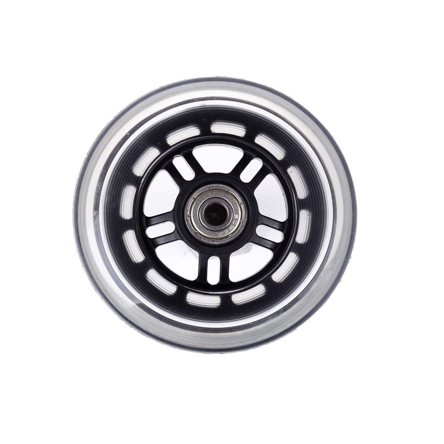 Little World Scooter Wheels Pair - 2Pcs Scooter Replacement Wheels - 100mm Pro Stunt Scooter Replacement Wheels with ABEC-7 Bearing - Quality Scooter Wheels for Smooth Ride, Black 100mm wheels