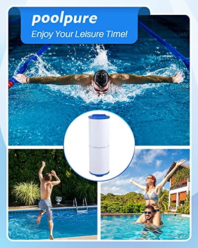 POOLPURE 4CH-926 Spa Filter Replaces PWW25L, Unicel 4CH-926, Waterway Teleweir 25, 25 sqft Hot Tub Filter Cartridge 1PACK