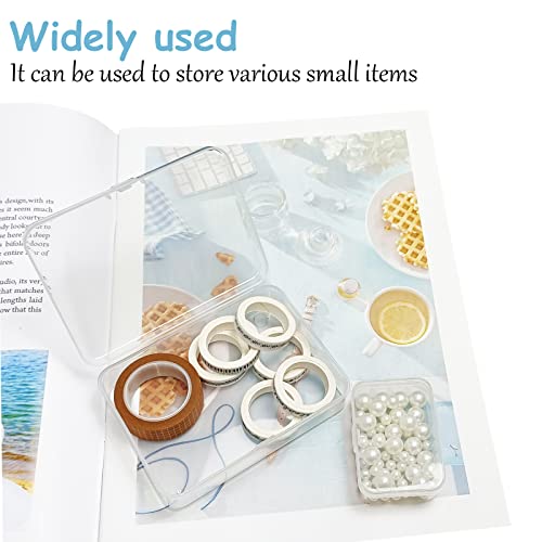 QPEY 30PCS Mini Plastic Storage Containers with Lids, Mixed Sizes Rectangular Empty Organizer Boxes for Small Items and Craft Projects