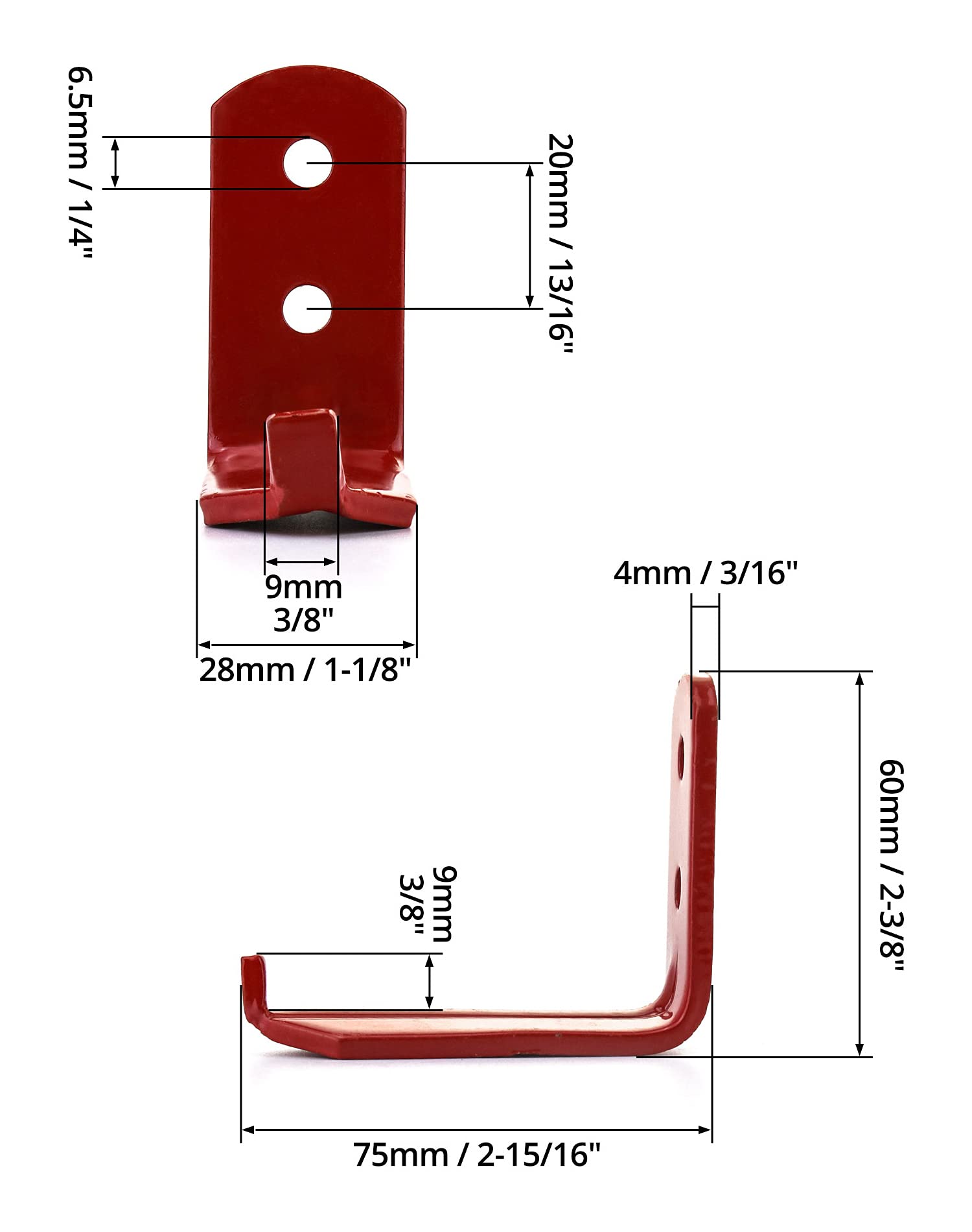 QWORK Fire Extinguisher Wall Hook, Hanger for 15 to 20 Lb, 2 Pack