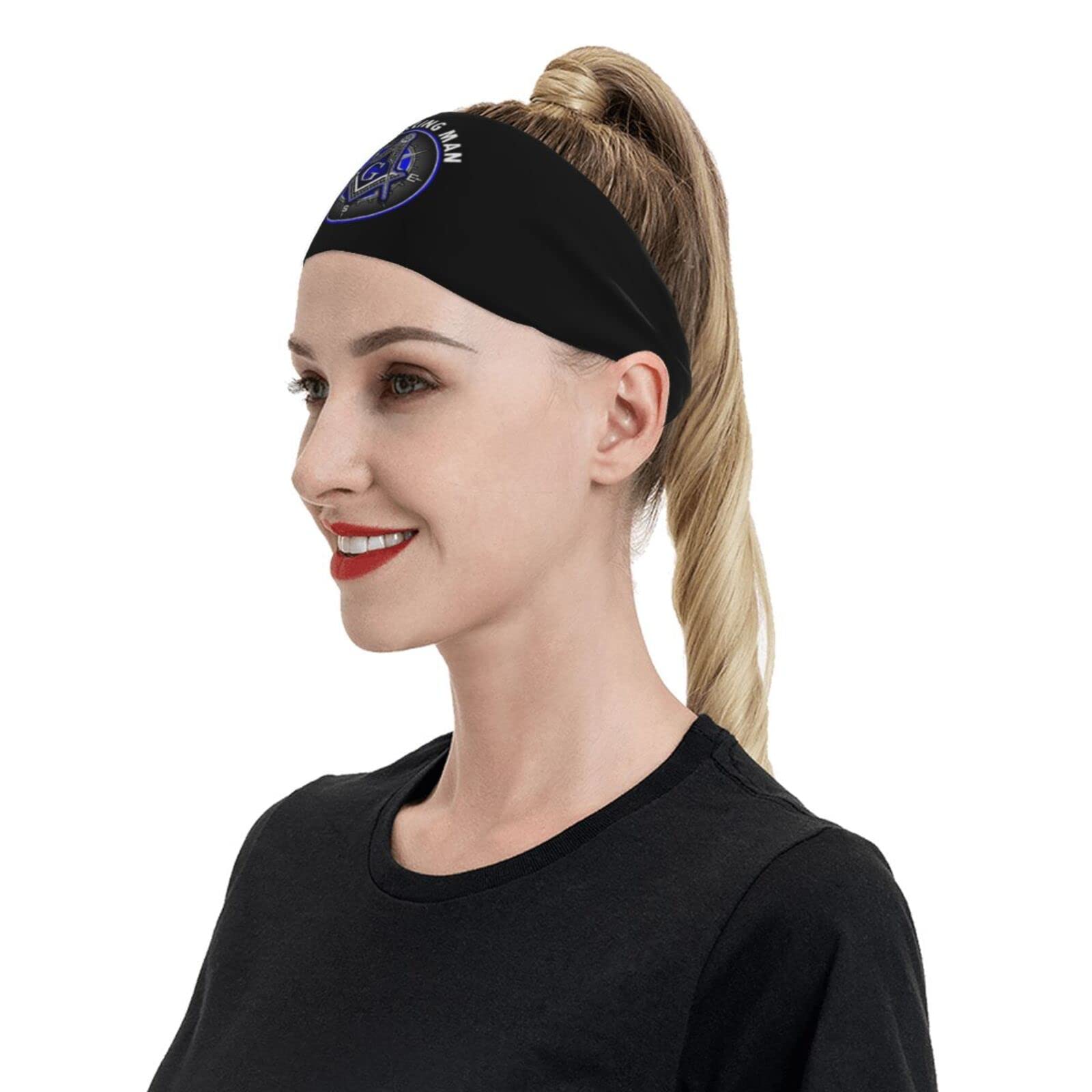 Masonic Shriner Freemason Compass Running Headband for Men Outdoor Sports Workout Sweatband