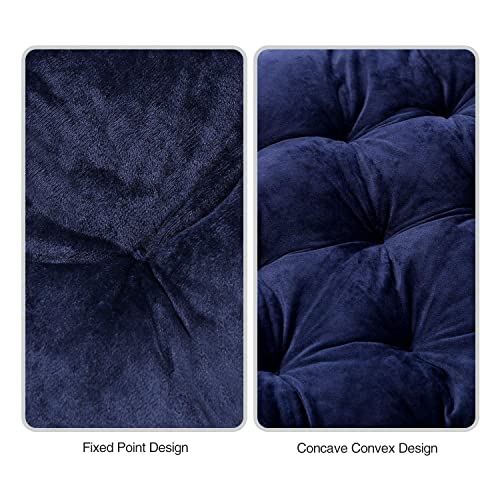 REDCAMP Chaise Lounge Chair Cushion for Patio Furniture, Thicker Soft Comfortable Zero Gravity Chair Pad for Outdoor Indoor Home Office, Blue 65"x21"