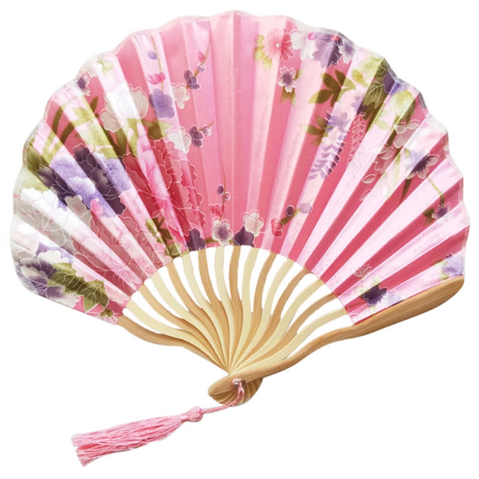 ONILA Folding Hand Fan Pattern Chinese Style Hand Held Fans Silk Bamboo Folding Fans Handheld Wedding Hand Fan Cool Bamboo Flower Personalized 19feb19 Handheld Fans (Color : E)