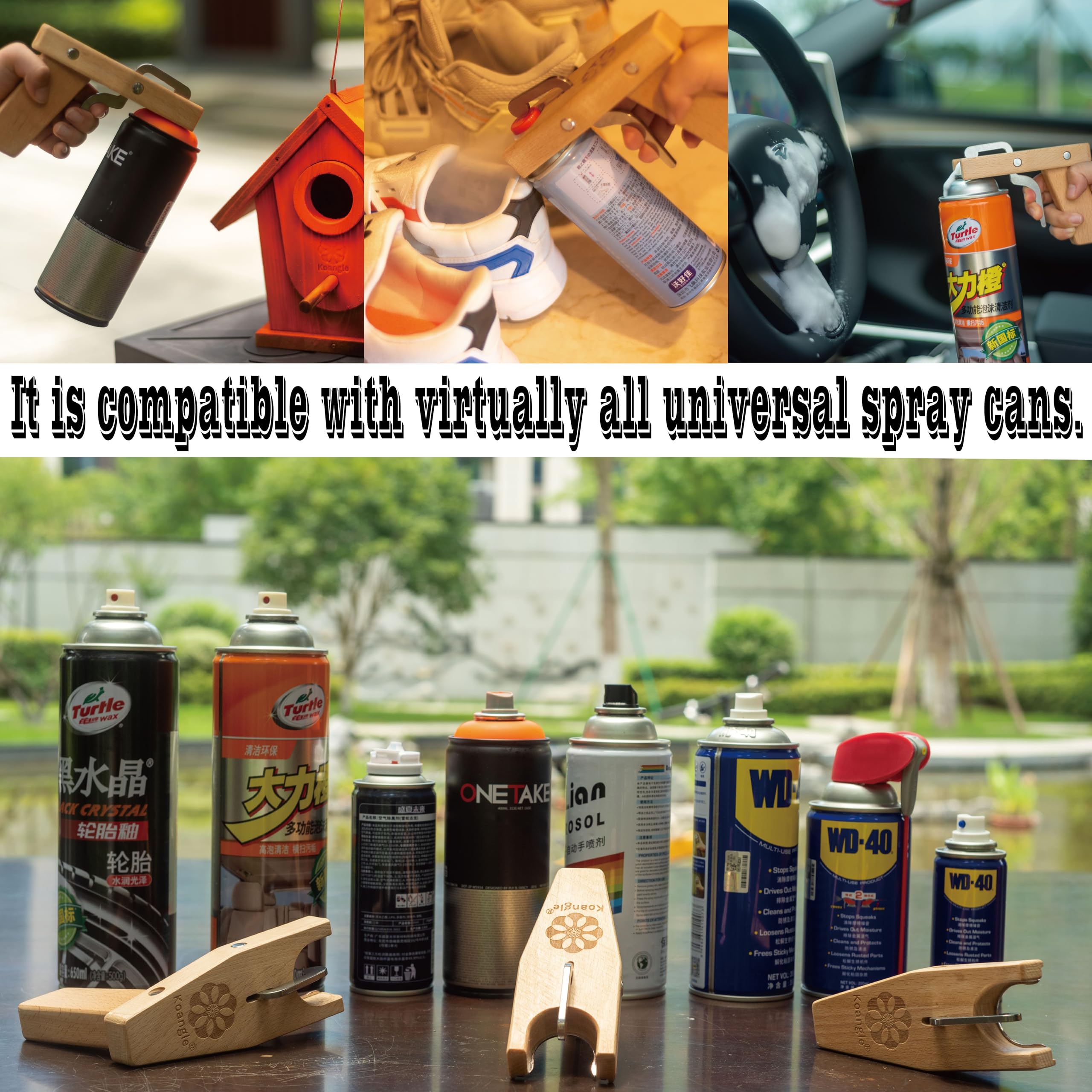 Spray Can Trigger Handle,Turns Cans into Long-Lasting Spray Paint Gun. Stainless Steel Spray Paint Handle is Durable and Long-Lasting, Ideal for Spray Paint, Silicone Spray, Shoe Deodorizer